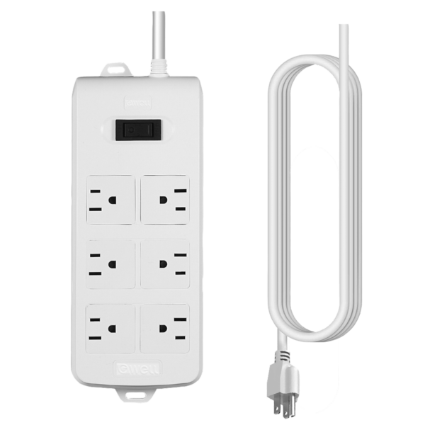 GWELL Regleta Eléctrica de 5 metros con interruptor de protección ...